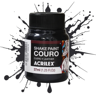 Tinta Couro Shake Paint 37ml Preto 520 Acrilex