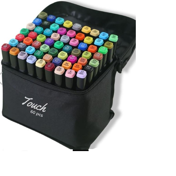 Marcador Artístico Touch 60 cores c/bolsa Nova Rio